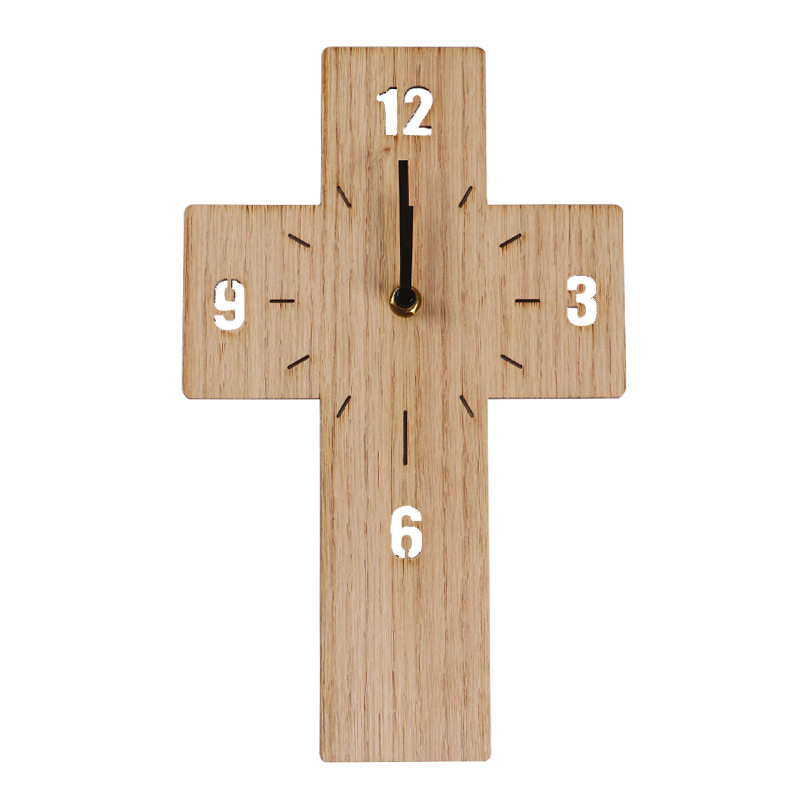 Oak Cross Wall Clock - Cherish The Time 十字架挂钟-爱惜光阴- Christian Gifts ...