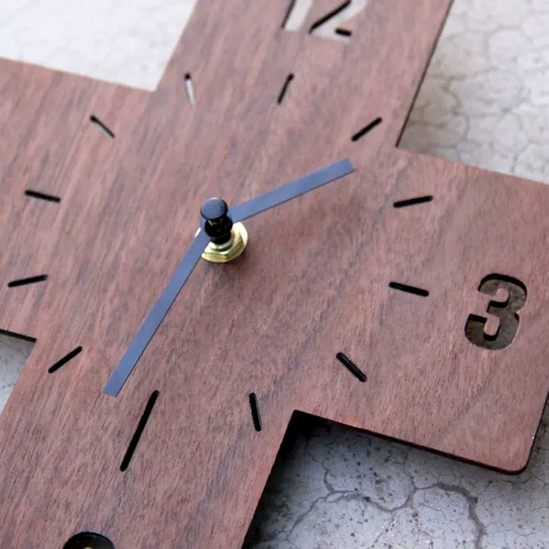 Oak Cross Wall Clock - Cherish The Time 十字架挂钟-爱惜光阴- Christian Gifts ...